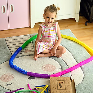 NUTTY TOYS Jumbo XXL Pop Tubes - Sensory Toys - Fine Motor Skills Learning for Toddlers, Top ADHD & Autism Fidget 2025 for Kids, Best Preschool Gifts Idea, Unique Boy & Girl Valentines Day Present