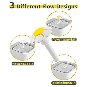 Veken Pet Fountain, 84oz/2.5L Automatic Cat Water Fountain Dog Water Dispenser with 3 Replacement Filters & 1 Silicone Mat for Cats, Dogs, Multiple Pets, Grey