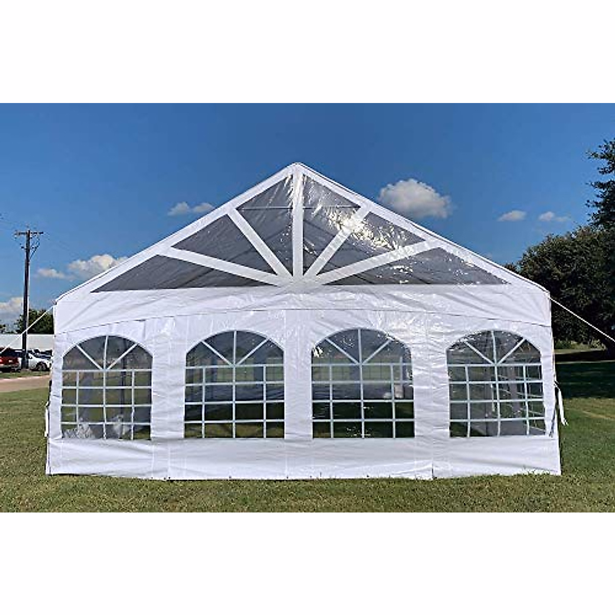 Delta 40'x20' PE Marquee - Heavy Duty Large Party Wedding Canopy Tent Gazebo Shelter w Storage Bags Canopies