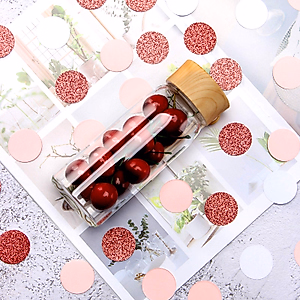 Rose-gold Pink-white Party Decorations Confetti - 300pcs Mothers Day Wedding Baby Bridal Shower Girl Birthday Party Glitter Paper decor Table Decoration Bachelorette Engagement Decor Lasting Surprise