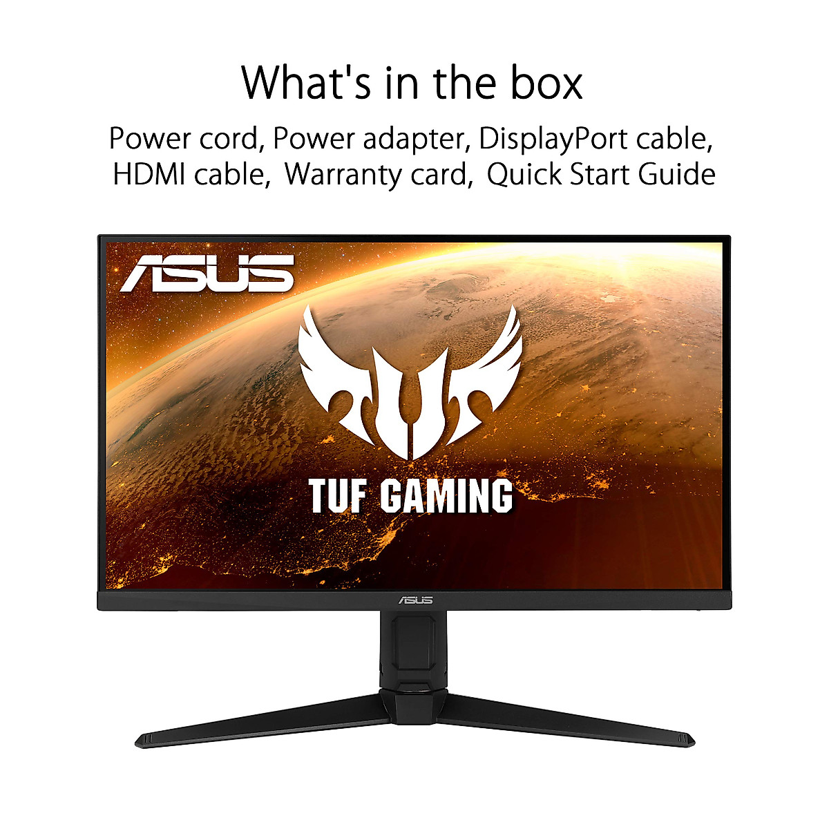 ASUS TUF Gaming VG279QL1A 27” HDR Gaming Monitor, 1080P Full HD, 165Hz (Supports 144Hz), IPS, 1ms, FreeSync Premium, DisplayHDR 400, Extreme Low Motion Blur, Eye Care, HDMI DisplayPort (Renewed)