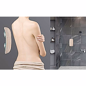 Back Scrubber for Shower, Hands-Free Natural Back Loofah for Shower