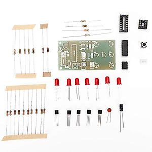 Electronic Dice Kit, Circuit Electronic Dice, Metal 7 LEDs 4.5~5V for Fun Electronic Production Set Replace Real Dice