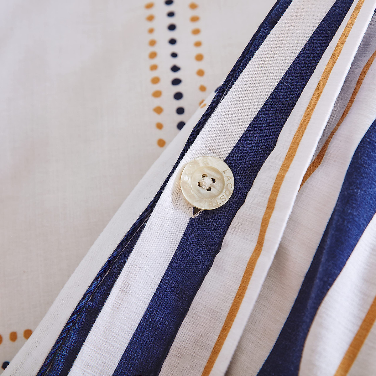 Lacoste Splash Duvet Set, King, White/Navy