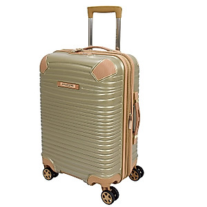 London Fog Chelsea Expandable Spinner, Champagne, Carry-On 20-Inch