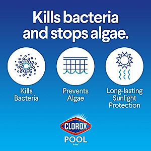 CLOROX Pool&Spa XtraBlue 1" Chlorinating Tabs, Kills bacteria (Perfect for small pools), 5lb