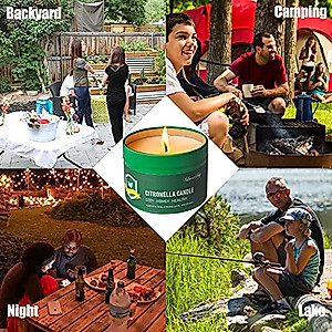 LucaSng Citronella Candles Outdoor Indoor 4.4 OZ 6 Pack 150 Hours Outside for Party Hiking Camping Patio BBQ Deck Lanai Garden Yard Home Balcony