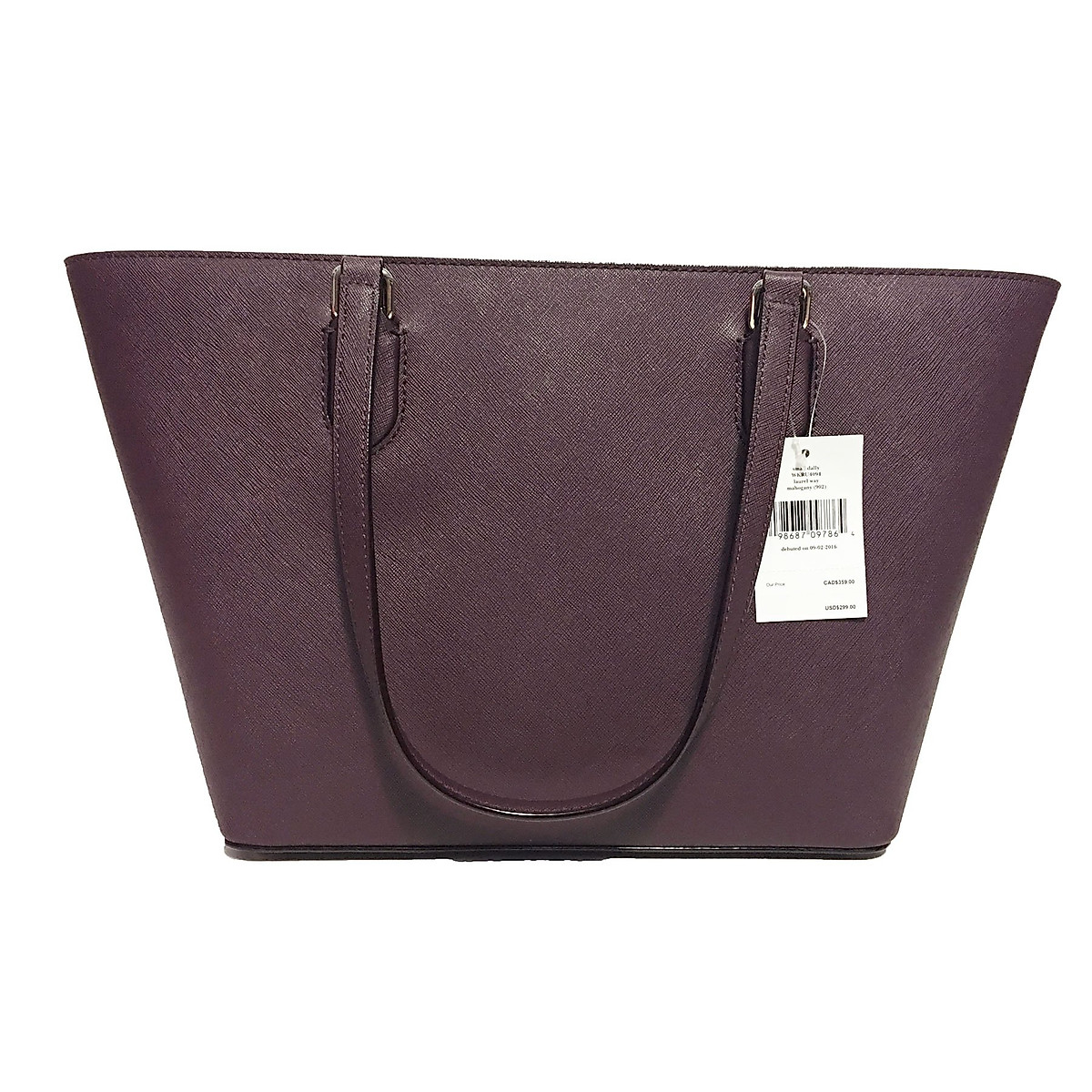 Kate Spade Laurel Way Small Dally Leather Tote Bag Mahogany Wine