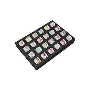 Polar Whale 4 Cocktail Capsule Drawer Organizers Tray Insert Compatible with Keurig DrinkWorks Pods for Kitchen Home Bar Party Waterproof Washable Black Foam 24 Compartment 12.6 x 17.9 Inches