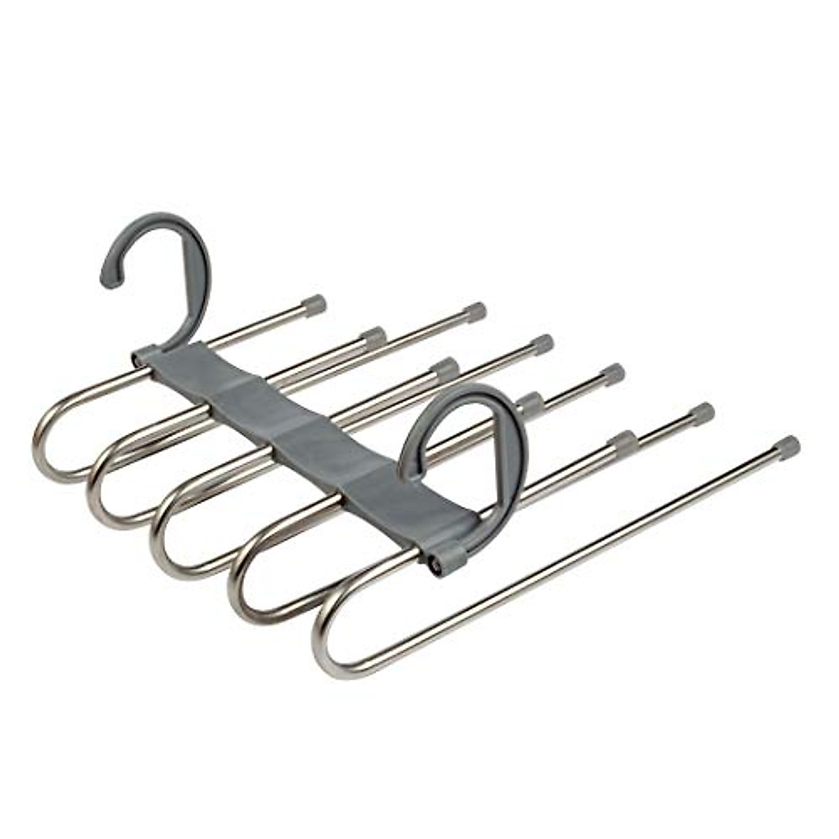 My Home Magic Pant Hanger - Organization and Space Saver Closet Companion, Grey / Stainless Steel