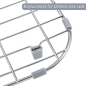 40 Pieces Hard Rubber Feet for Sink Grid Sink Protecter Rubber Grid Kitchen Sink Wire Protective Rack Feet Grate Rubber Wire Bumper Replacement Protector Parts for Kitchen Rack (Gray)
