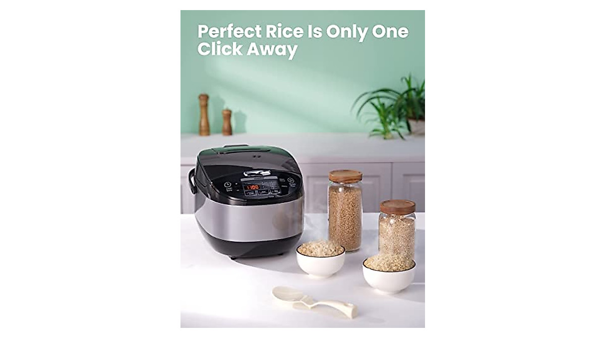 COMFEE' Japanese Rice Cooker with Fuzzy Logic Technology - 10 Cup Capacity