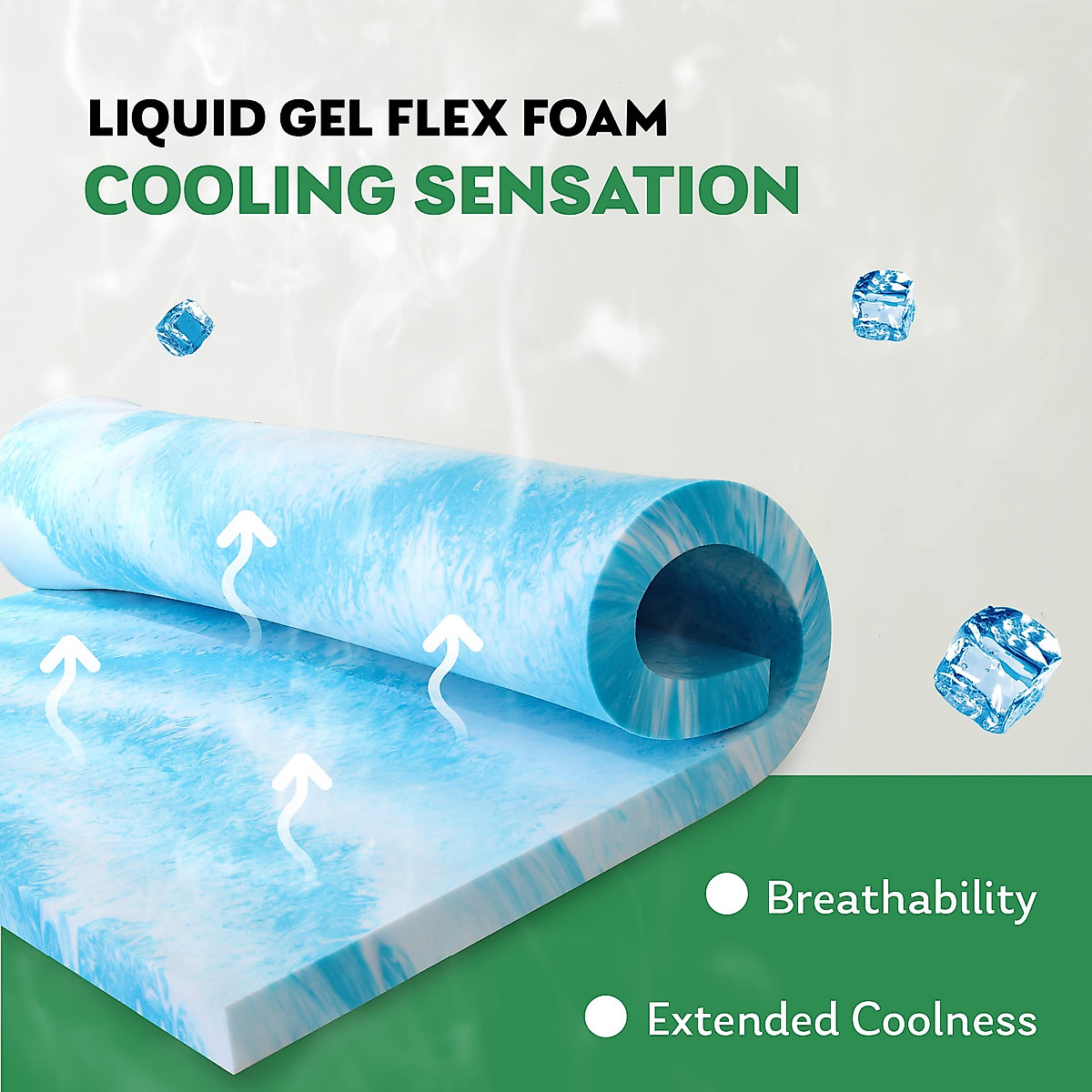 Coolsence 8 Inch Full Cool Gel Mattress/Bamboo Charcoal Memory Foam/Bed in A Box/CertiPUR-US Certified/Made in USA/Medium