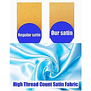 Satin Pillowcase for Hair and Skin, Black Pillow Case Set of 2, Standard, Queen, King Size Satin Pillowcases, Silk Pillow Cases with Envelope Closure (Standard 20X26 Inch, Black)