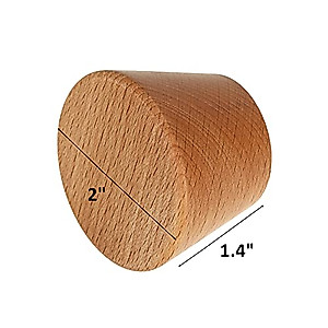 ZOOFOX 8 Pack Wall Hook, Beech Wood Coat Hook, Single Hat Bag Coat Hooks, Easy Install Cone Hook Rack, Decorative Craft Hooks for Hanging Coat, Towel, Bag or Rob