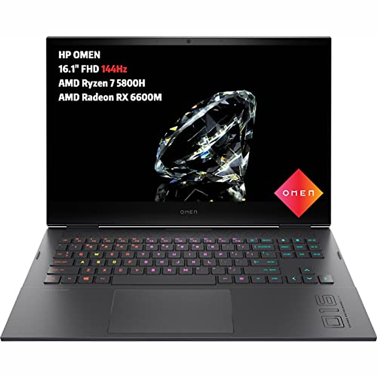 HP - OMEN Gaming 16.1" Laptop - AMD Ryzen 7 6800H- 16GB DDR5 Memory - AMD Radeon RX 6650M- 1TB SSD - Mica Silver (16.1" 16GB 1TB PCIe)
