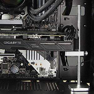 Graphics Card GPU Brace Support, Video Card Sag Holder Bracket, GPU Stand, Anodized Aerospace Aluminum (Silver)