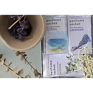 Aroma-Garden Scented Sachet, 12 Pack -Cote d’Azur- Fragrance Sachets for Home, Wardrobe, Shoes Cabinet. Scented Sachet Bags Lavander & Ocean.