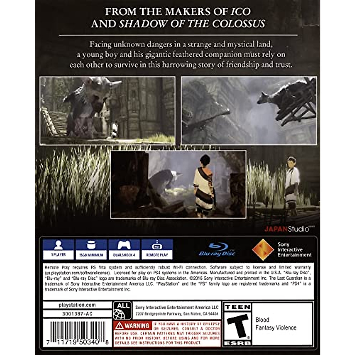 The Last Guardian - Playstation 4