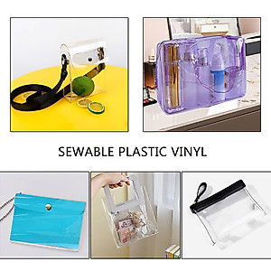 ONEART | 12 Gauge Clear Tinted Plastic Vinyl, 16"x48" See Through Vinyl Fabric-Coffee