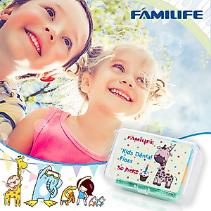 FAMILIFE Kids flossers Toddler Threaders Children Unwaxed Unflavored Fluoride Free Dental 404 Flossers Picks