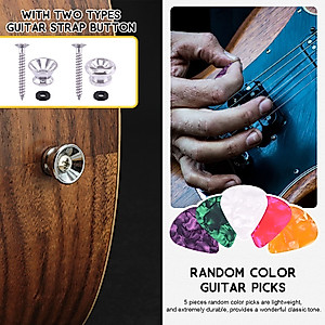 Swpeet 263Pcs Electric Guitar Screw Kit (9 Types) with Springs and Guitar String Winder, Screwdriver,Tweezers,0.75mm Guita Pick for Electric Guitar Bridge