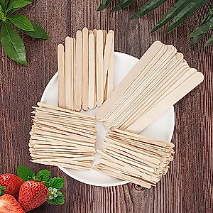 1200Pcs Waxing Sticks - 4 Style Assorted Wood Wax Sticks for Body Face Hair Removal, Eyebrow Lip Nose Small Waxing Applicator Sticks, Wax Spatula Applicator Wooden Craft Sticks