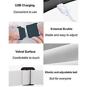 Electric Heating Pad, Portable Cordless Menstrual Heating Pad with 4 Heat Levels and 4 Massage Modes, Fast Large Heating Belly Wrap Belt for Cramps, Back Pain Relief Gifts for Women Girls Her(Black)