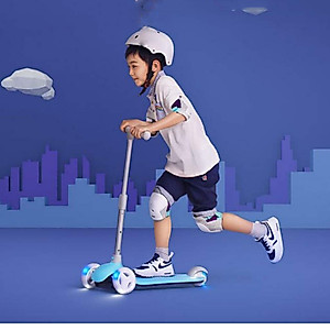 Ygqtbc Scooters for Kids Scooters 3 Wheel for Toddler Scooter for Girls Boys Adjustable Height Lean to Steer with Wide Deck (Color : A)