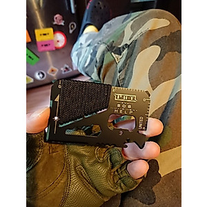 14 in 1 Beer Opener Survival Card Tool,Credit Card Sized Wallet Multitools Gift for Men & Gadgets Tactical Survival Tools (5 pack)