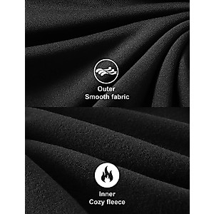 JOLLYBUYER Women's Mock Neck Thermal Underwear Winter Fleece Ultra-Soft Warm Base Layer Set Black