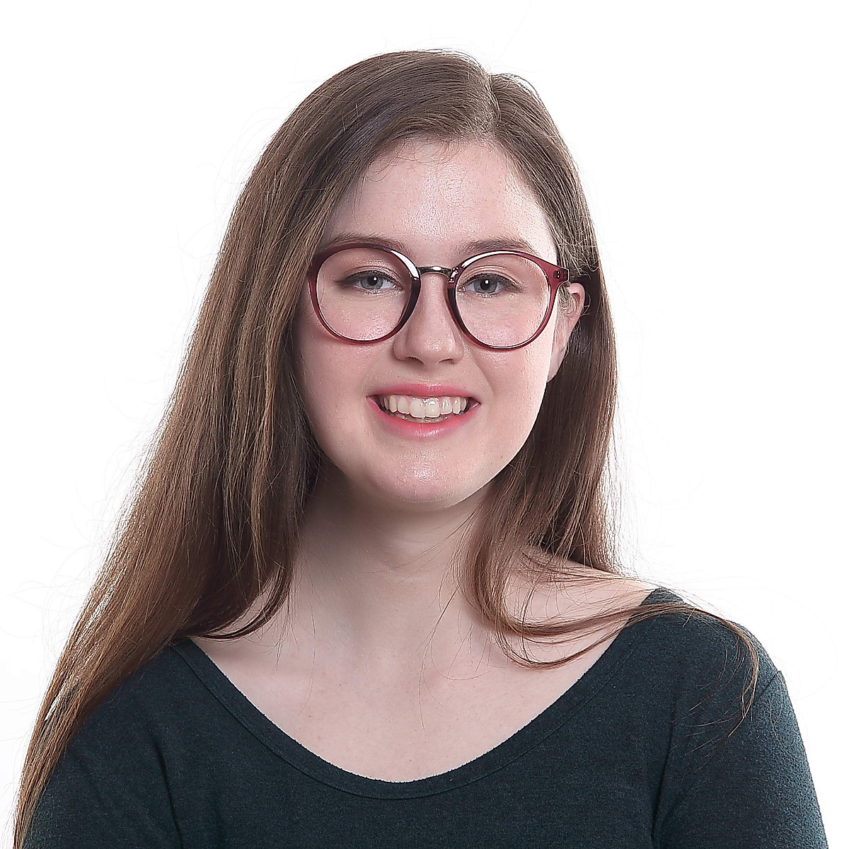 LifeArt Blue Light Blocking Glasses, Anti Eyestrain, Computer Reading Glasses, Gaming Glasses, TV Glasses for Women Men, Anti Glare (Red, No Magnification)