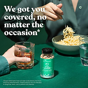 Vital Liver Cleanse Detox & Repair – 9-in-1 Liver Support Supplement – Milk Thistle, Artichoke Extract, Turmeric, Adaptogens – Optimal Liver Function and Digestive Health – 60 Vegetarian Soft Capsules