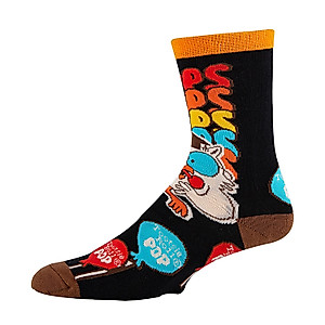 ooohyeah Men’s Novelty Crew Socks, Crazy Funny Cotton Dress Socks Gift for Candy Lover - Tootsie POP