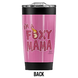 Logovision Johnny Bravo Foxy Mama Stainless Steel Tumbler 20 oz Coffee Travel Mug/Cup, Vacuum Insulated & Double Wall with Leakproof Sliding Lid | Great for Hot Drinks and Cold Beverages