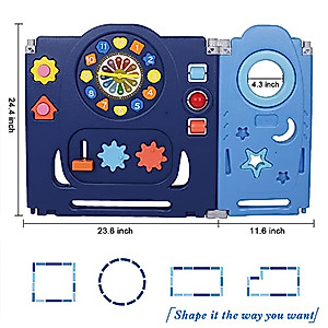 Baby Playpen, Yoleo Foldable Baby Playpen for Babies and Toddlers with Drawing Board, 15 Sq. Ft of Play Pen, Custom Shapes, Pre-Assemble and Easy to Storage, Play Yard for Babies Safety