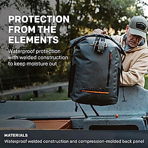 Grundéns Wayward Roll Top Backpack | Waterproof, 38L, Deep Depths