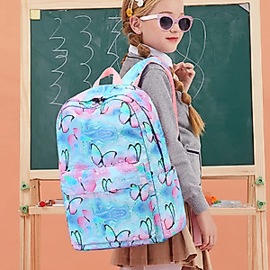 CAMTOP Girls Backpack for School with Lunch Box Kids BookBag Set for Elementary Middle School (Believe in Magic)
