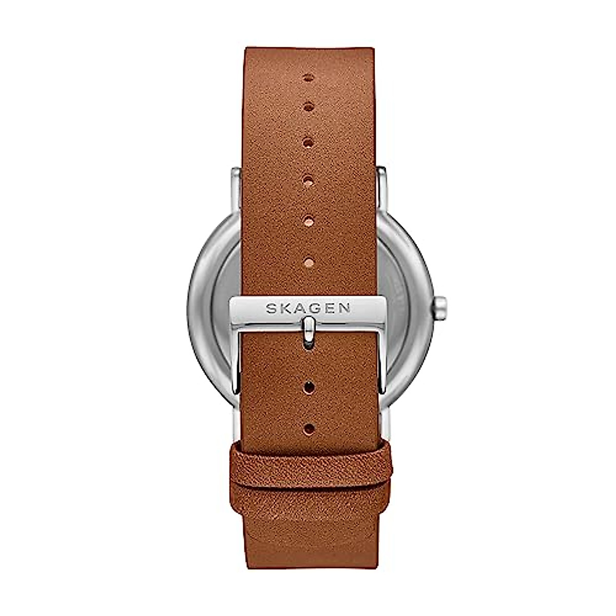 Skagen Men's Signatur Three-Hand Brown Leather Band Watch (Model: SKW6578)