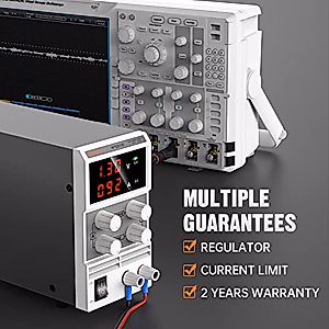 DC Power Supply Adjustable (30V 10A), Eventek Variable Switching Regulated Digital Power Supply with Alligator Leads US Power Cord (30V 10A)