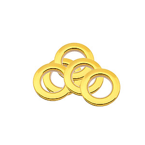 Trimming Shop Curtain Eyelets Plastic Round Grommet Rings Clips for Window, Door, Room Curtains & Drapes, DIY Drapery Supplies, Backdrop Attachment (Gold, 10pcs)