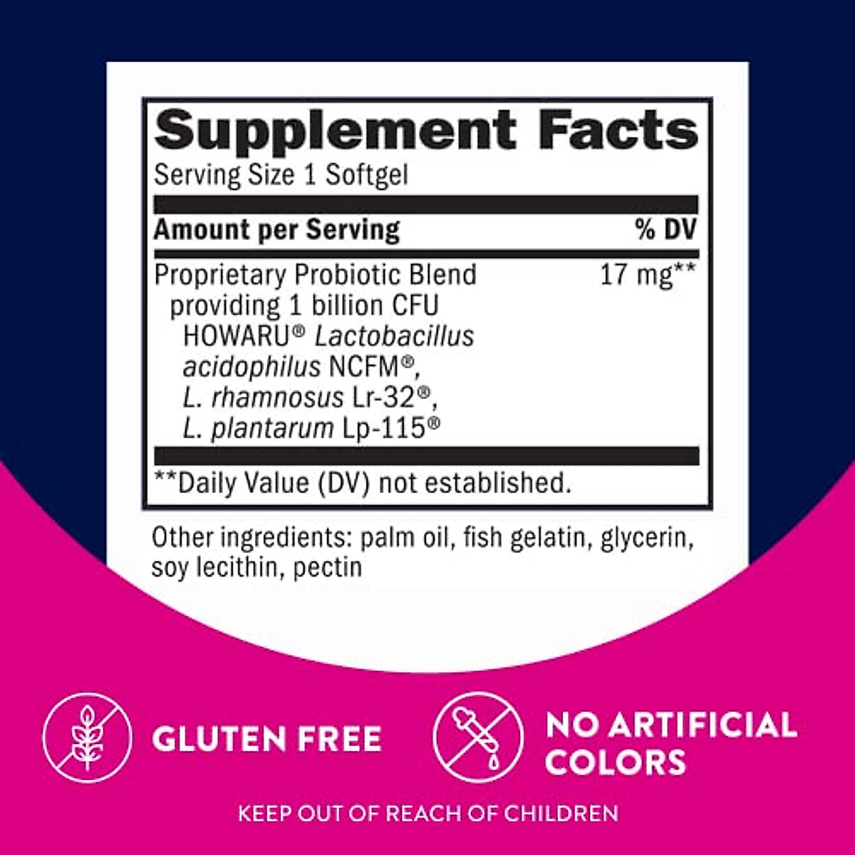 Nature's Way Probiotic Pearls Womens, 1 Billion Live Cultures, 30 Softgels