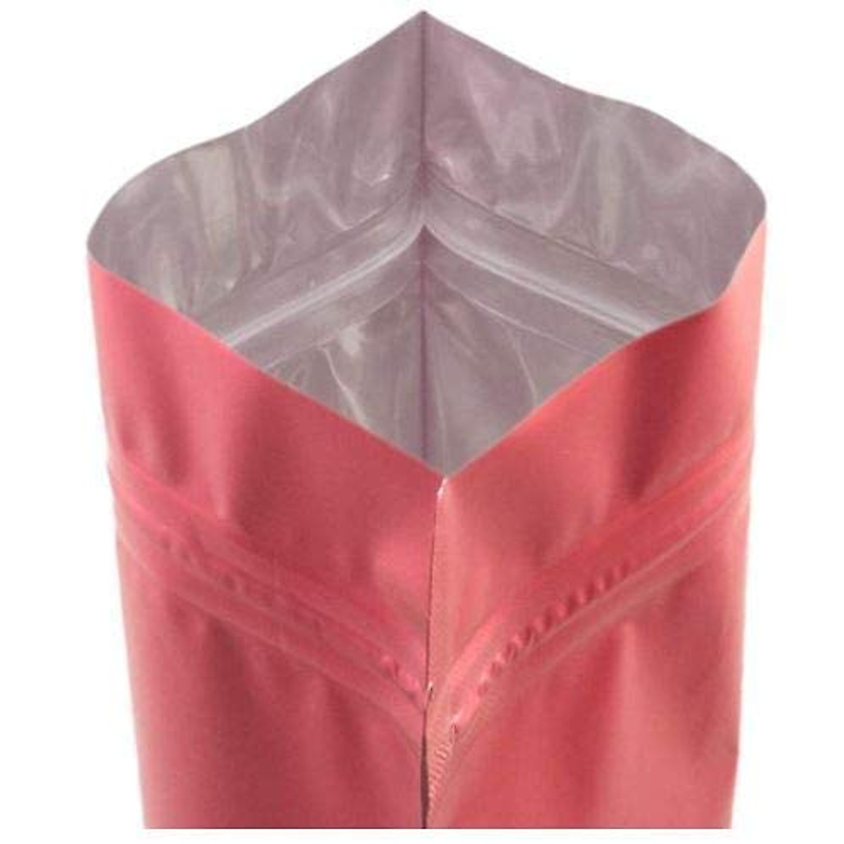 Mylar Bags for Food Storage 50pcs ( 7" x 12 ") Resealable Aluminum Foil Package Bags Smell Proof Cookies Mylar Bags for Long Term Storage Zip lock Packaging and Stand up Pouches (MATTE RED ).