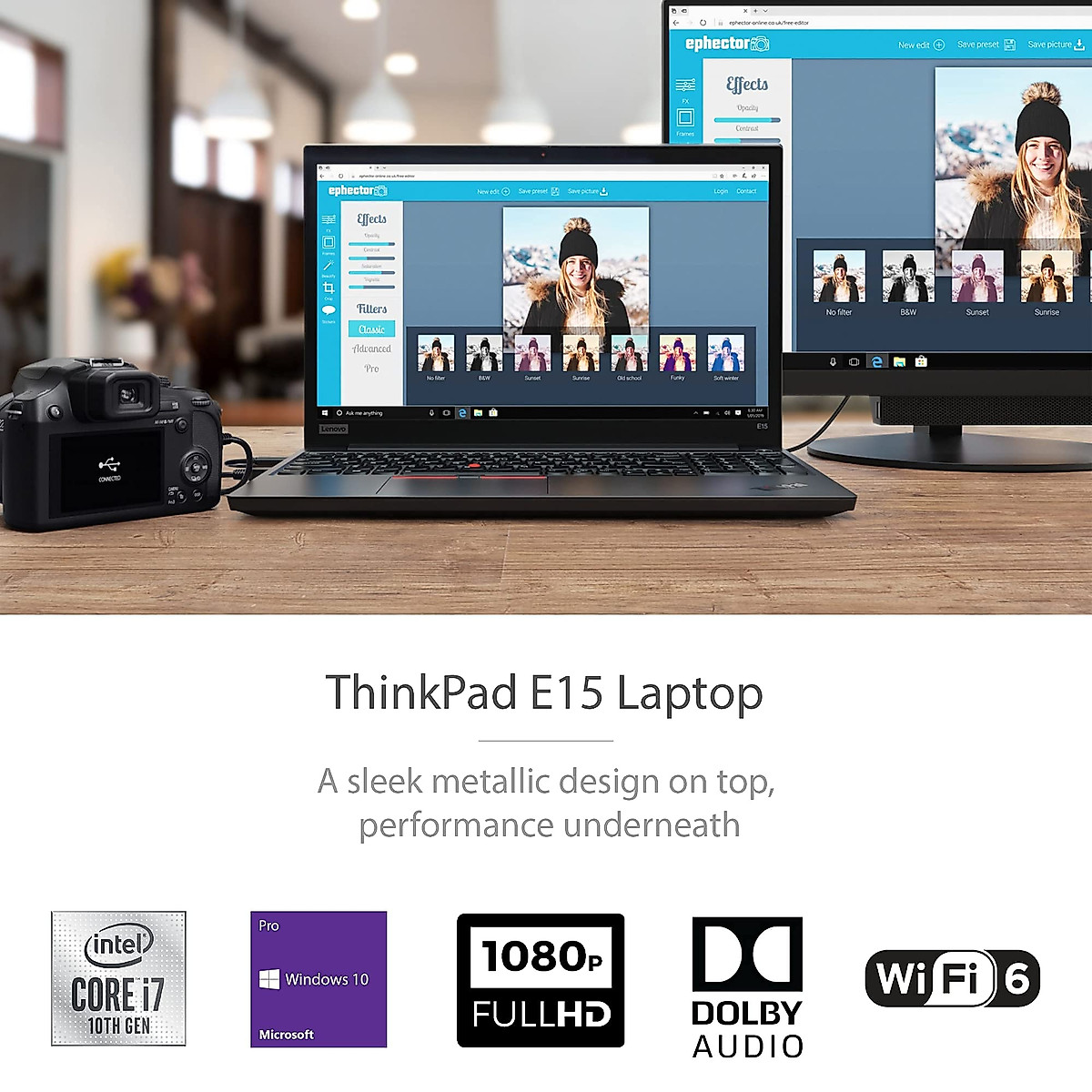 Lenovo Thinkpad E15 Business Laptop, 15.6 FHD IPS Display, Intel Core i7-10510U, 32GB RAM Memory, 1TB PCIe NVMe SSD, Webcam, Zoom Meeting, Windows 10 Pro, Black (Renewed)