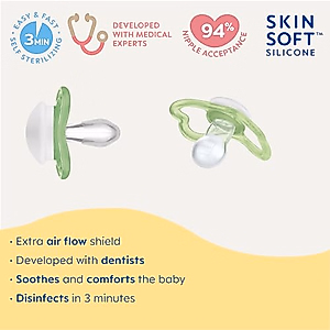 MAM Air Printed Silicone Pacifier - Girl - 6+ Months 2 count
