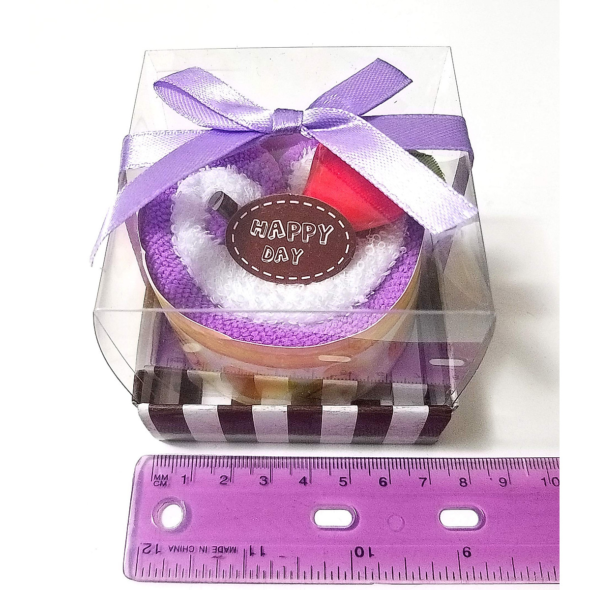 Pack of 8 Heart Shape Cake Folded Towel Towel Personalized Wedding Gift Thank You Guest Favor Bridal Shower Baby Showers Birthday Party Flavor Goodie Bags