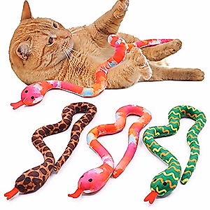 Snake Catnip Toys Kitten Supplies Interactive Catnip Toys for Indoor Cats Snakes Cat Toy Gift for Cat Lovers Dental Health Chew Toy Set of 3