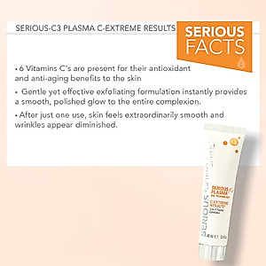 Serious Skincare - C3 Vitamin C - C-Extreme Results Facial Exfoliator - Skin Renewing Resurfacing Treatment - Smoother Radiant Skin - Face, Neck, Hands Rejuvenator - 2 fl. oz
