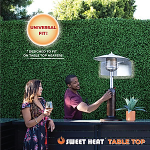 SWEET HEAT TABLE TOP - Foldable Heat Focusing Reflector - Universal-Fit for Small Patio Heaters - Light Weight, Aluminum,