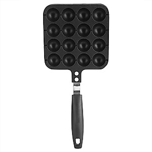 Takoyaki Pan, 16 Holes Takoyaki Pan Home Kitchen 16-Cavity Baking Japanese Octopus Ball Maker Grill Plate Black